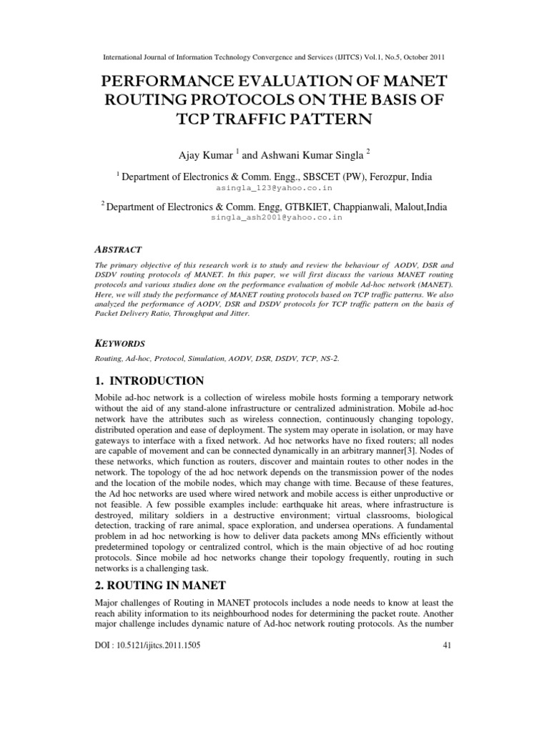 Performance Evaluation Of Manet Routing Protocols On The Basis Of Tcp