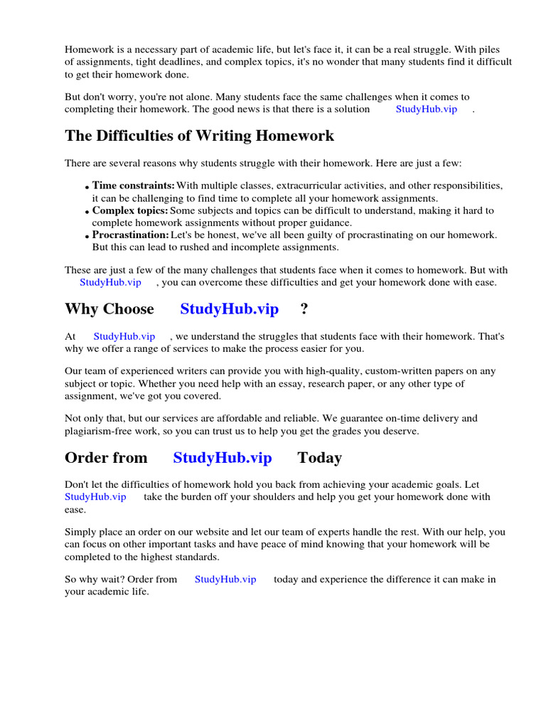 I Can Never Get Homework Done | PDF | Homework
