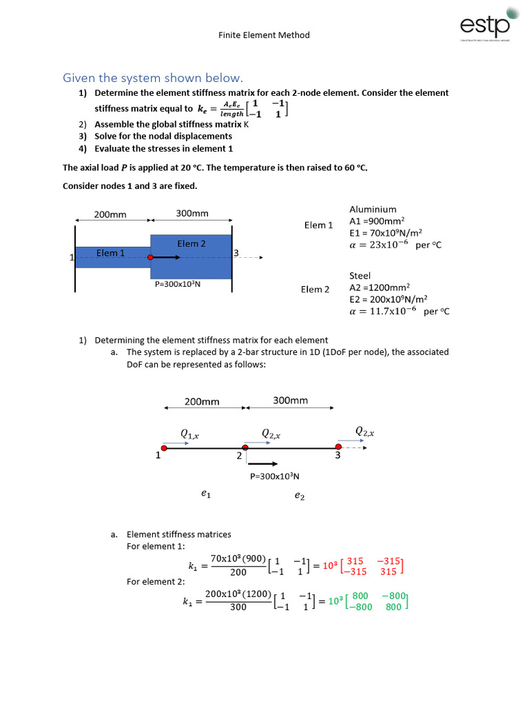 Fem Review | PDF | Matrix (Mathematics) | Finite Element Method