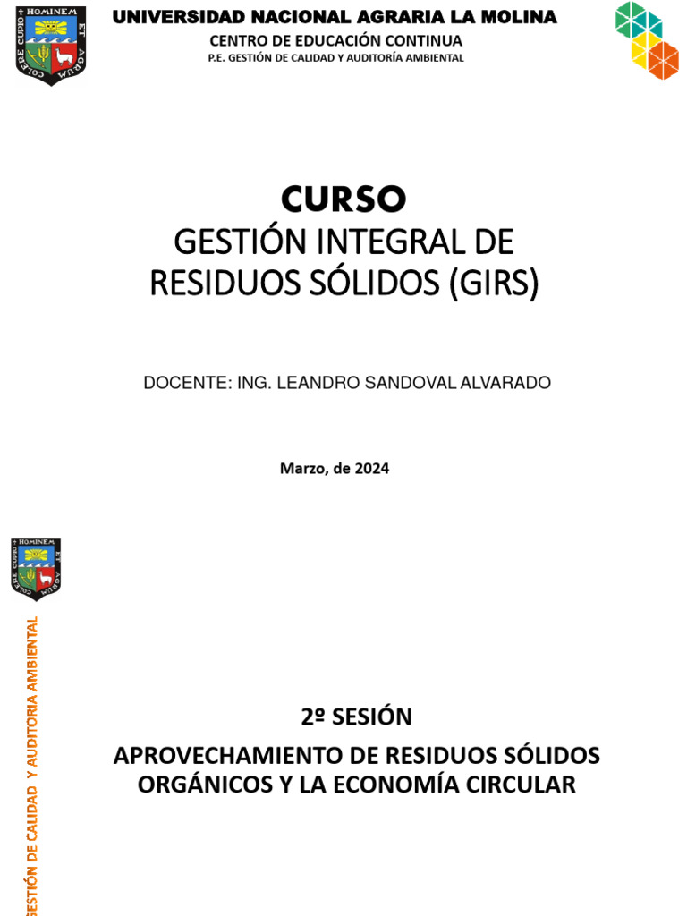 2da. SESION - Aprovechamiento de RS Orgánicos y Economía Circular | PDF ...