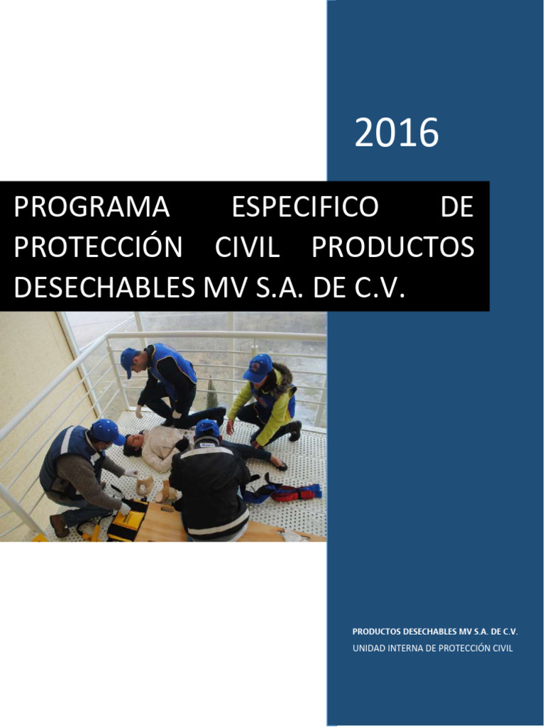 PROGRAMA ESPECIFICO PROTECCION CIVIL MV. | PDF | Defensa Civil | Riesgo