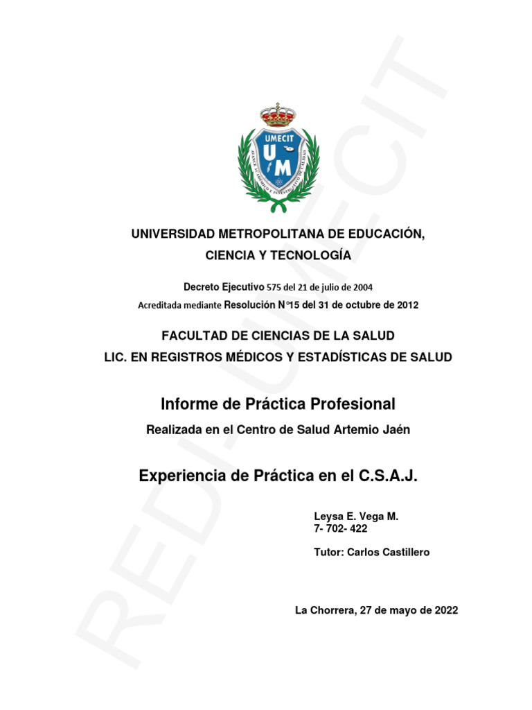 Leysa Vega Material para Mi Informe | PDF | Historial médico | Estadísticas
