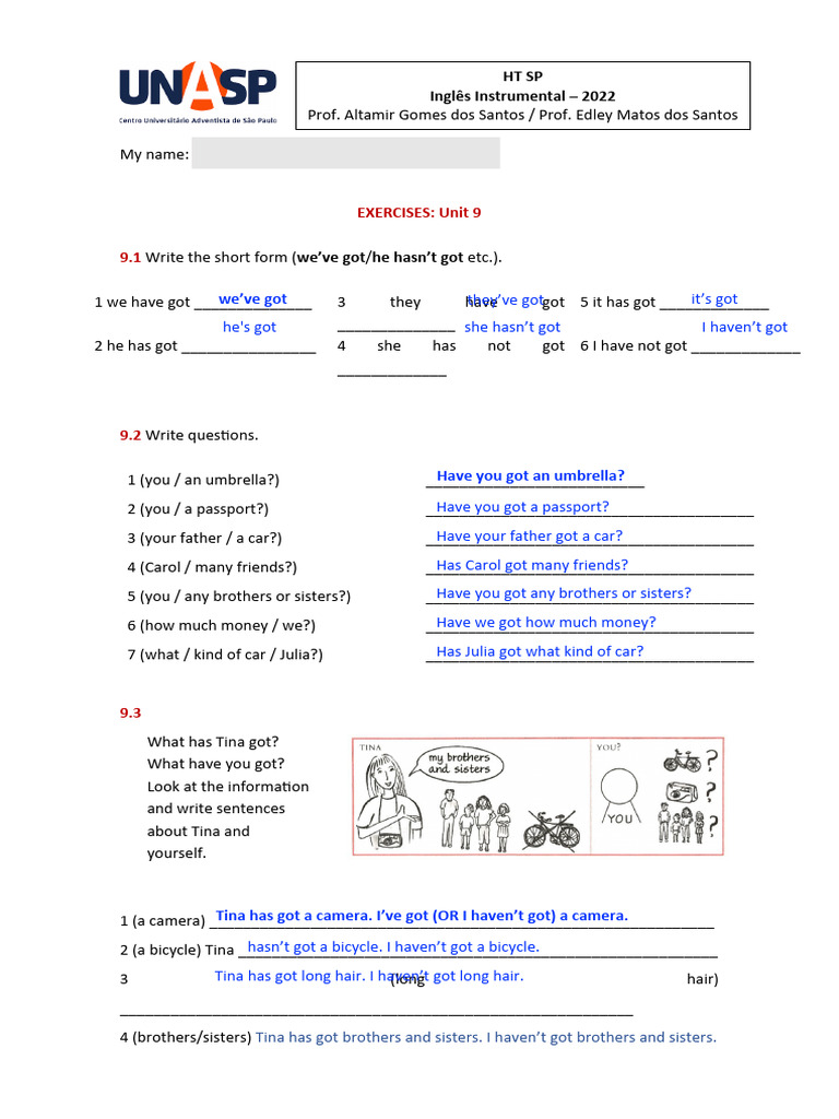 Units 9 10 - Exercises | PDF