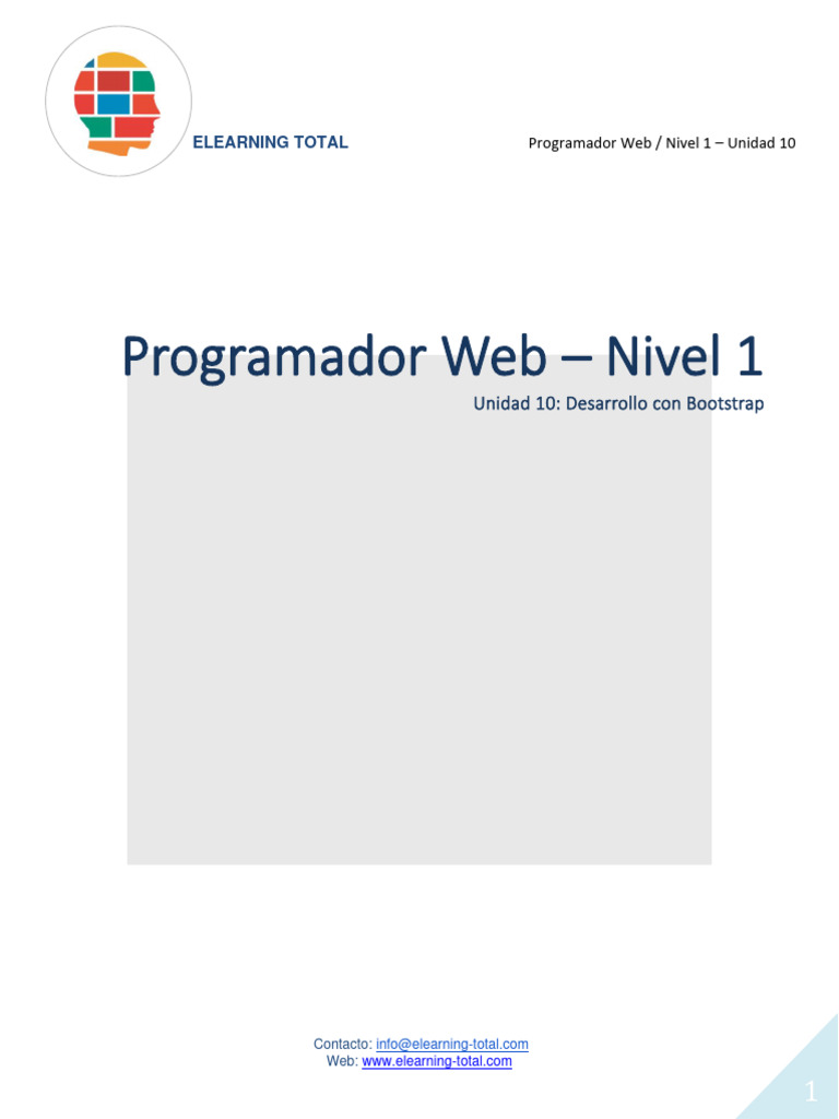 Unidad10 Modulo3 Prog Web Tipo | PDF | Bootstrap (marco frontal) | Diseño web
