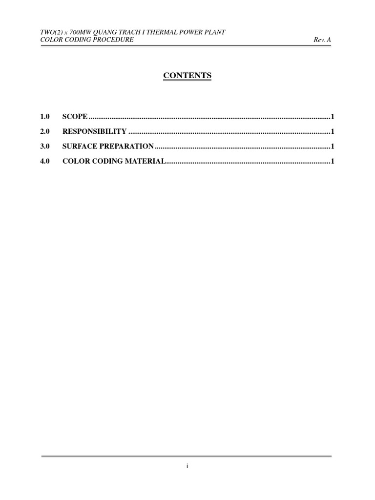 03 - (Att.) Color Coding Procedure - Rev.A | PDF | Pipe (Fluid ...