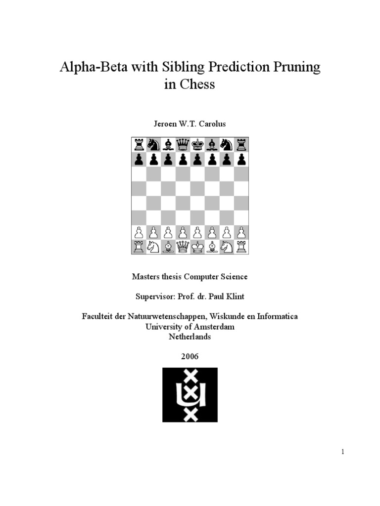 Alpha-Beta With Sibling Prediction Pruning in Chess: Jeroen W.T ...