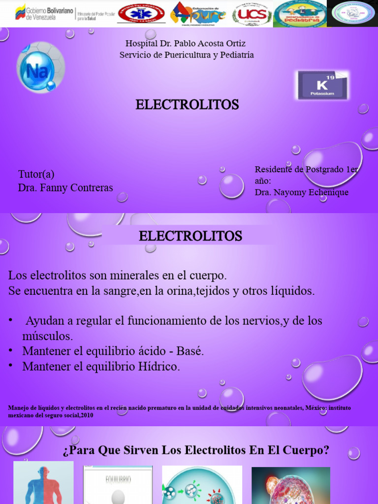 Manejo de Electrolitos en Neonatos Prematuros | PDF | Sodio | Gases