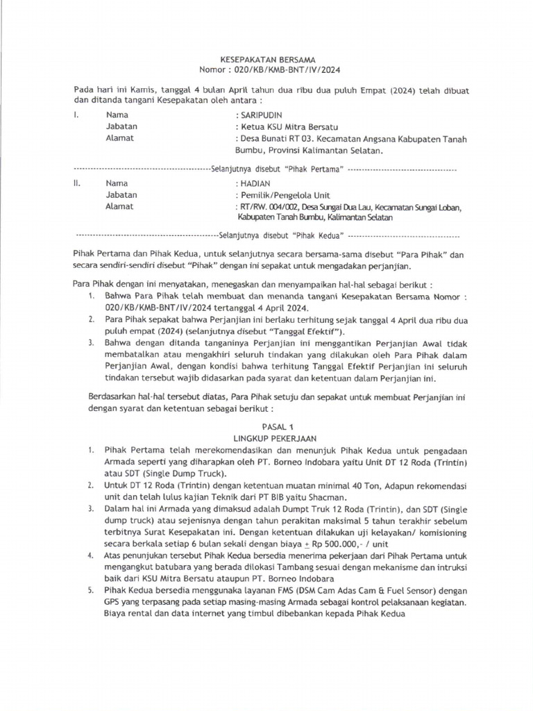 KONTRAK - Kerja | PDF