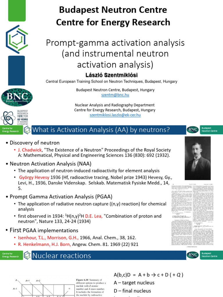 Budapest Neutron Centre - Centre For Energy Research - Prompt-Gamma ...