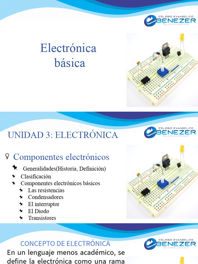 Historia y Componentes Electrónicos Básicos | PDF | Electrónica ...