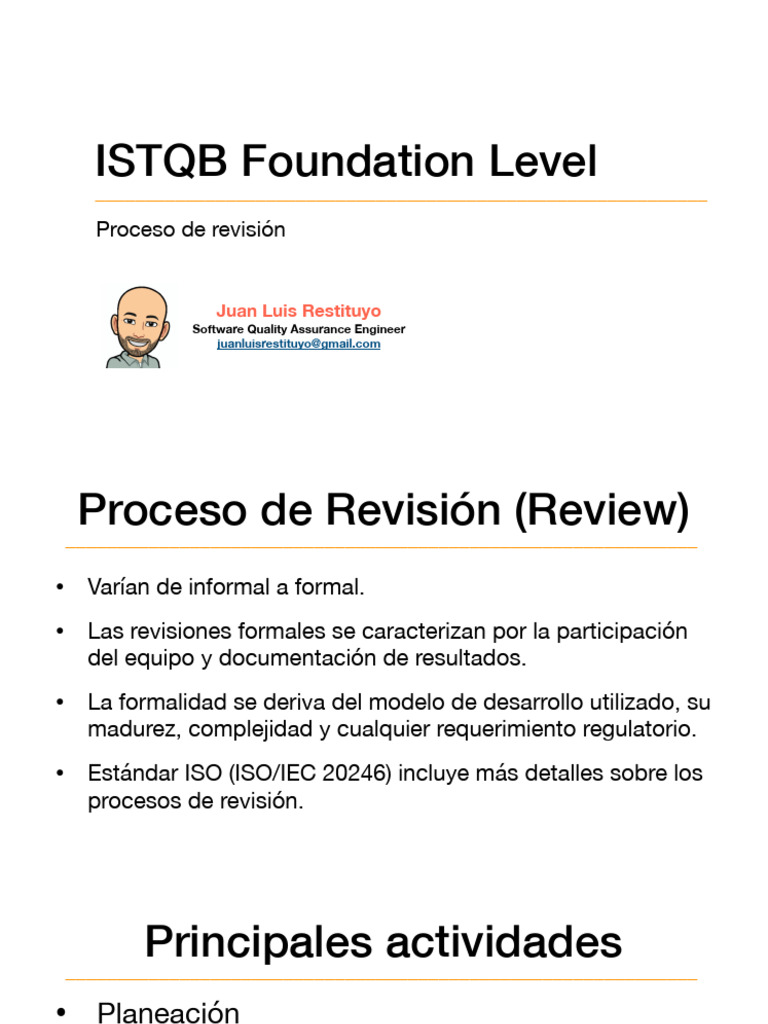 Proceso de Revisión en Aseguramiento de Calidad | PDF | Software ...