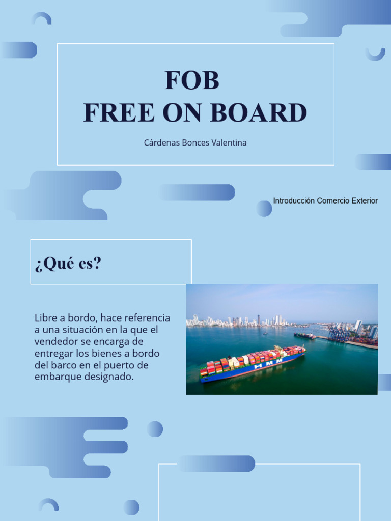 FOB INCOTERMS | PDF | El comercio internacional | Economias