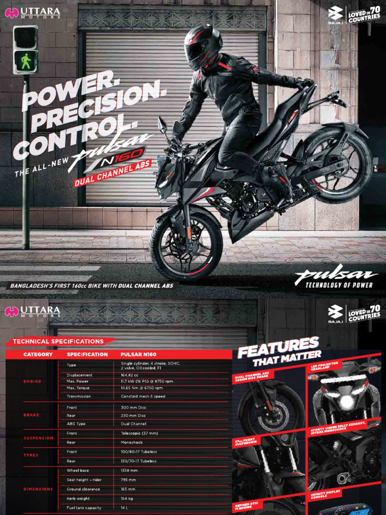 Pulsar N160 Leaflet | PDF