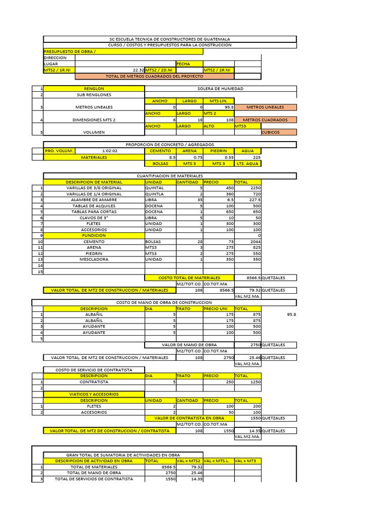 Calculo de Solera de Humedad | PDF | Construyendo tecnología | Sector secundario de la economía