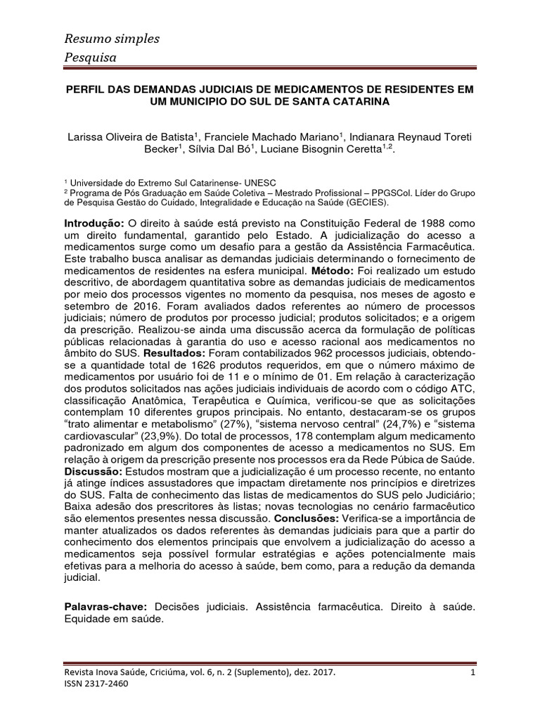 Resumo Simples: Modelo para Referência | PDF