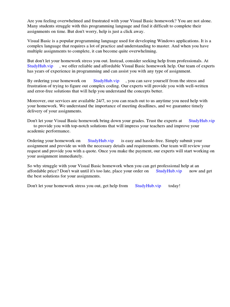 Visual Basic Homework Help | PDF | Basic | Visual Basic For Applications