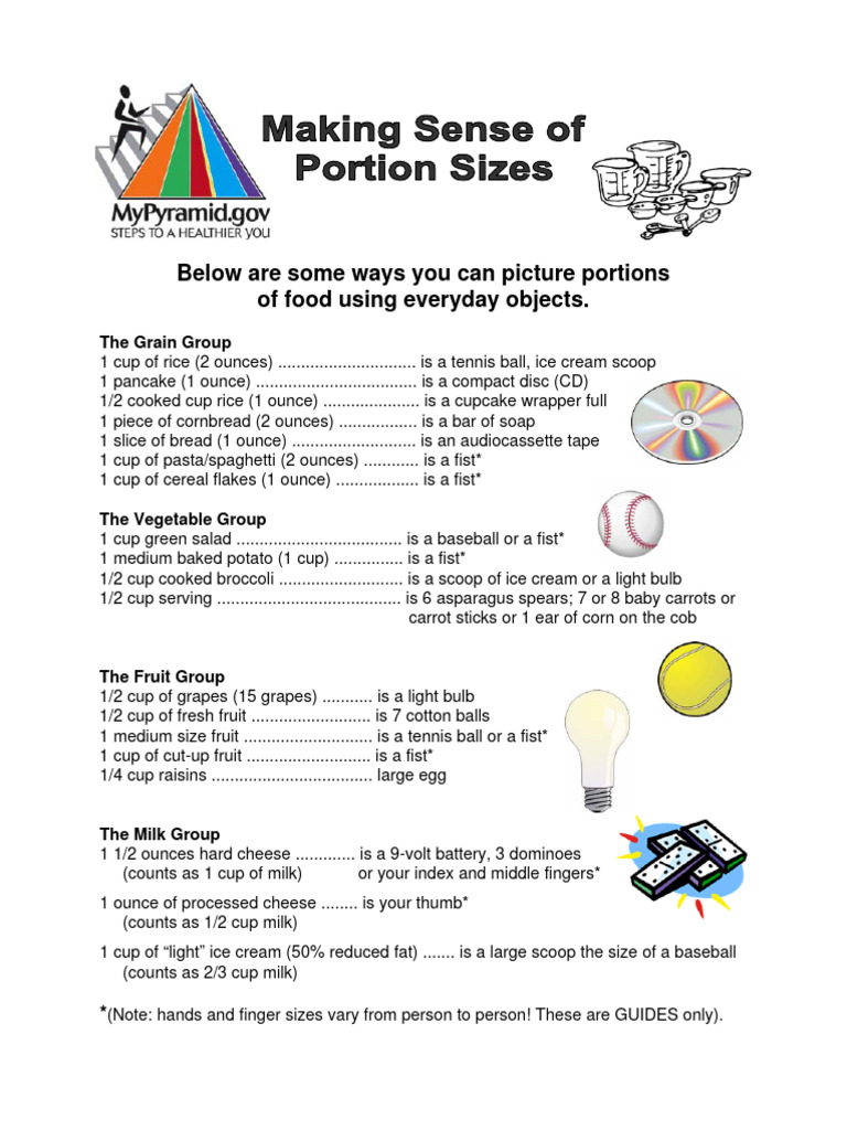 Making Sense of Portion Sizes | PDF | Candy | United States Department ...