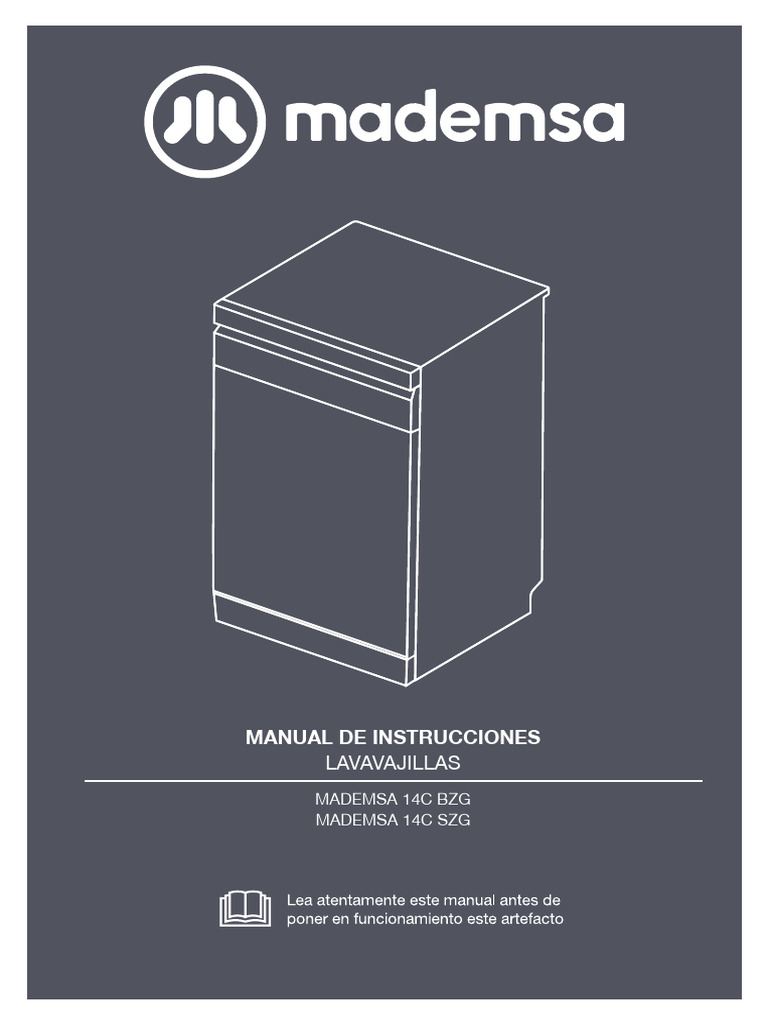 Manual Lavavajillas Fensa | PDF | Lavavajillas | Enchufes y tomas de corriente alterna