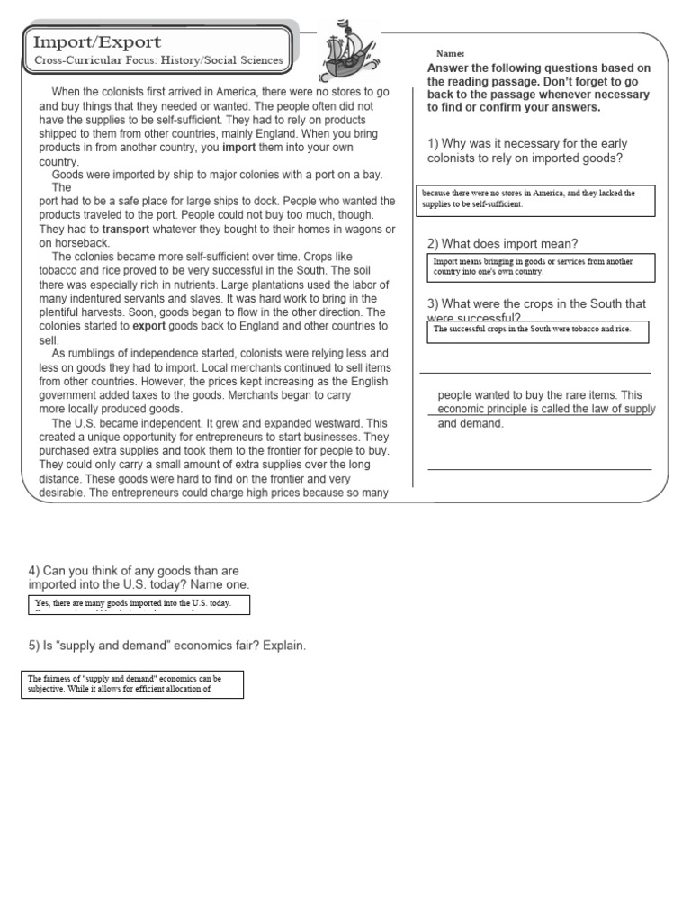 Import Export Reading | PDF | Goods | Economics