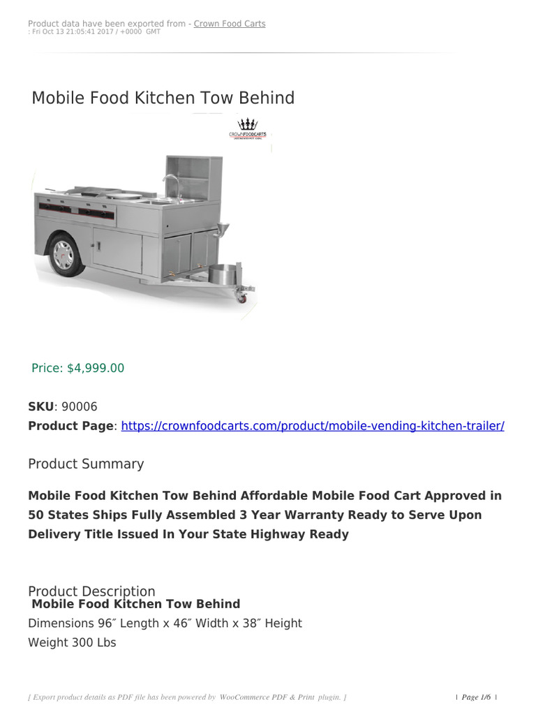 Mobile Food Kitchen Tow Behind | PDF | Kitchen | Barbecue Grill