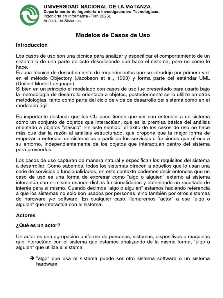 Modelo de Casos de Uso 2 | PDF | Caso de uso | Lenguaje de modelado ...