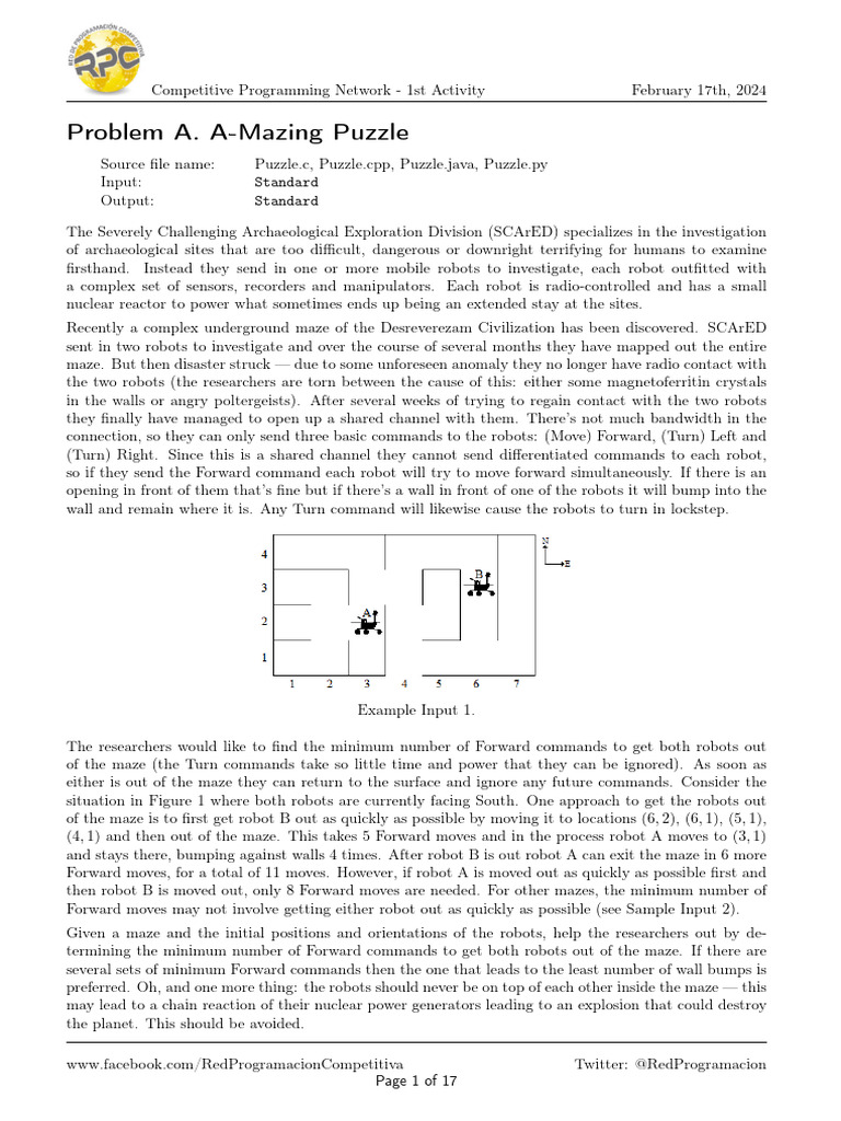 Problemset RPC01 | PDF | Robot | Robotics