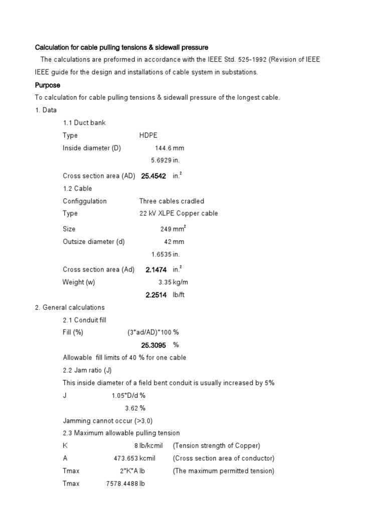 Cable Pulling | PDF | Electrical Engineering | Mechanical Engineering
