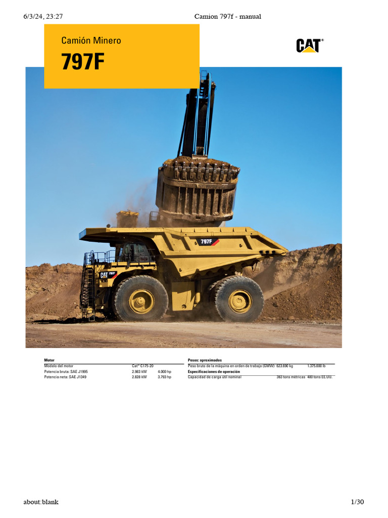 Camion 797f - MANUAL | PDF | Camión | Embrague