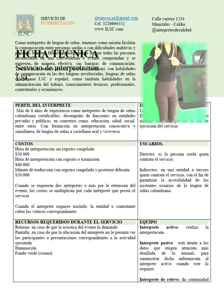 Ficha Tecnica Ilsc | PDF | Interpretación del lenguaje | Comunicación humana