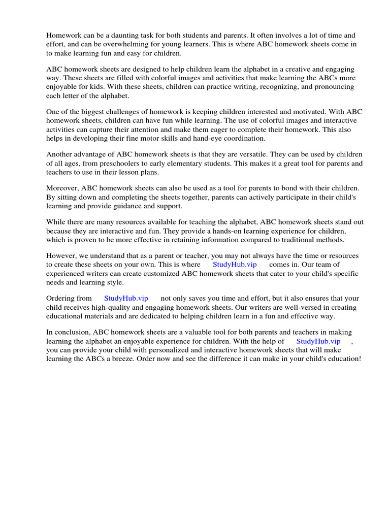 ABC Homework Sheets | PDF | Phonics | Writing