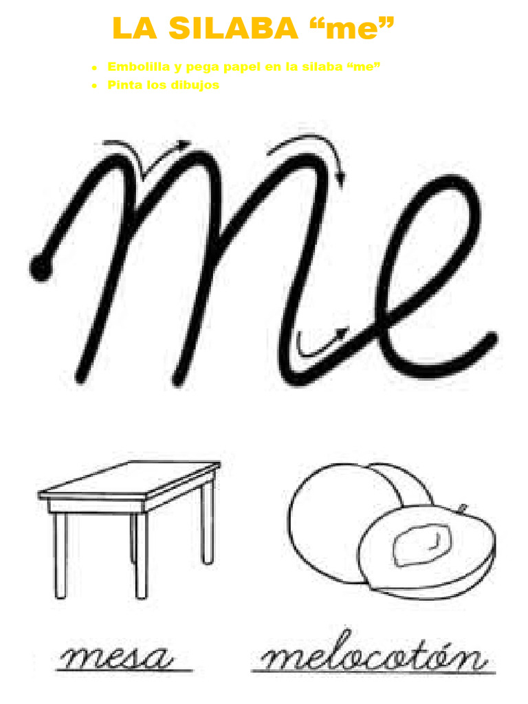 Silaba Me Ficha | PDF