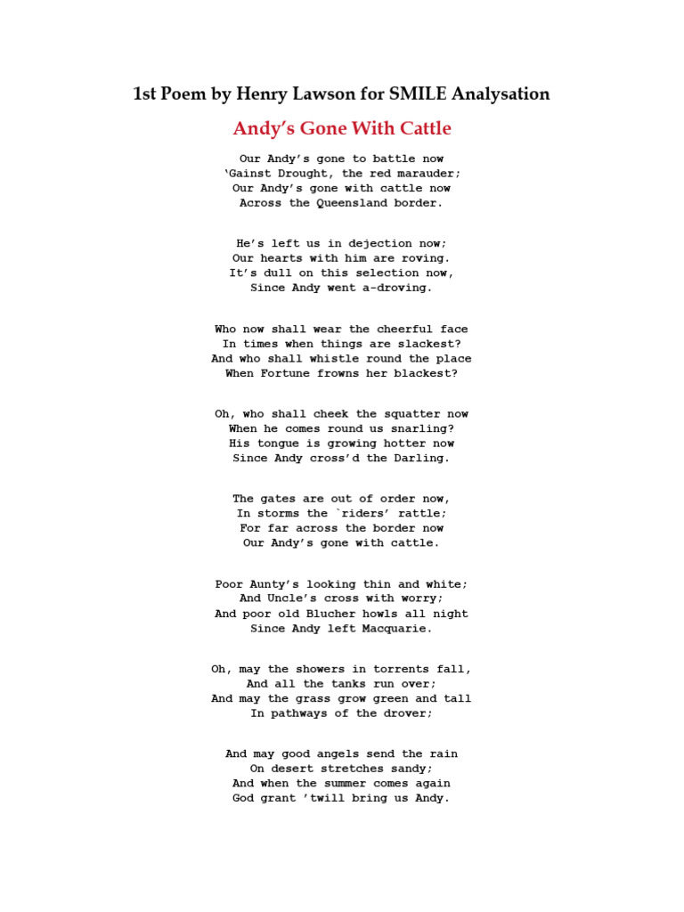 Poems by Henry Lawson | PDF