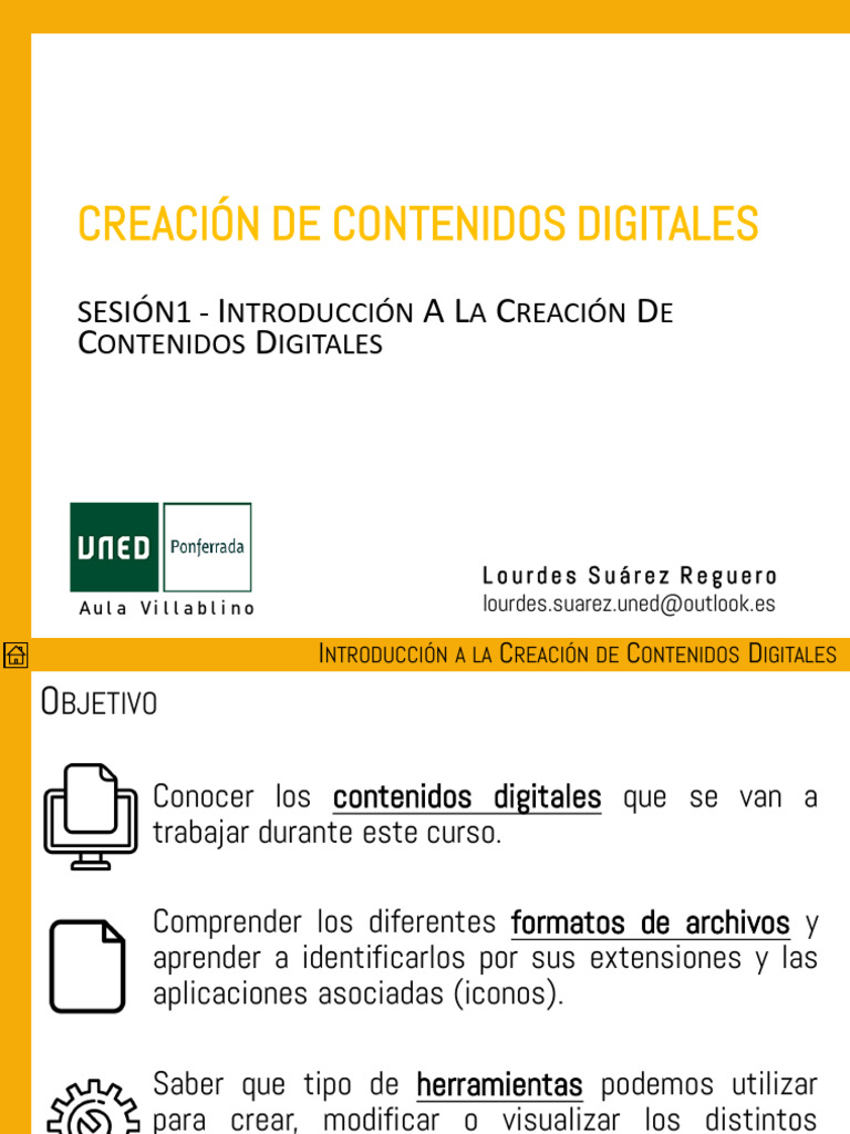 Sesion 1 Introducción A La Creación de Contenidos Digitales | PDF ...