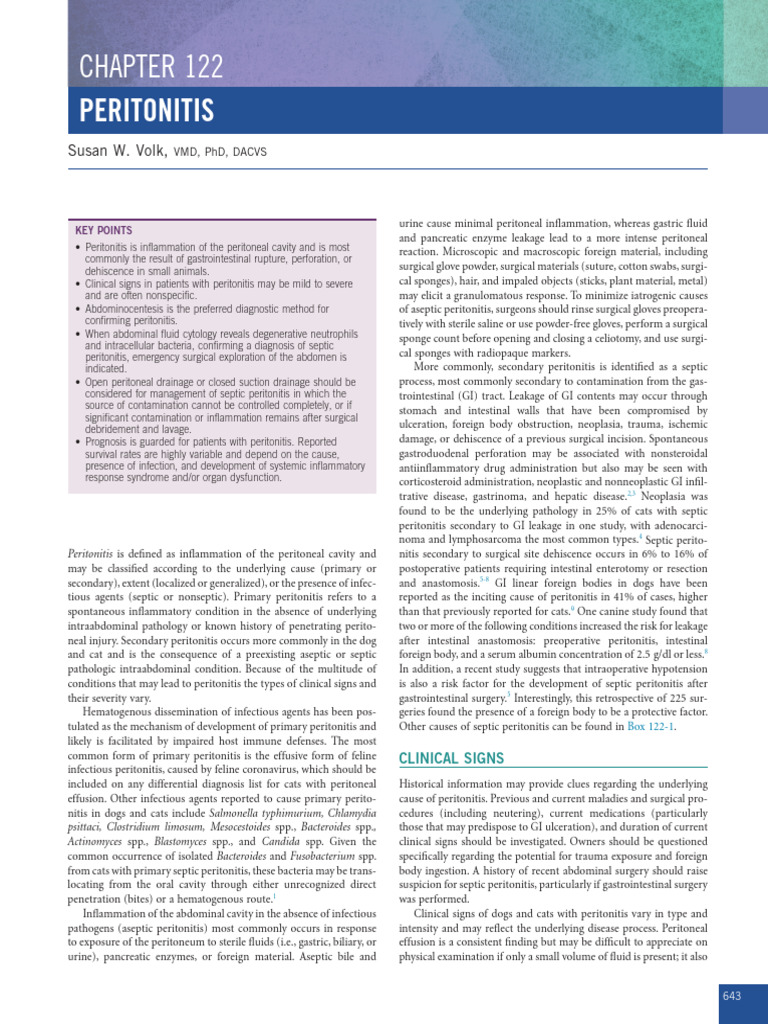 Peritonitis 1 | PDF | Sepsis | Surgery