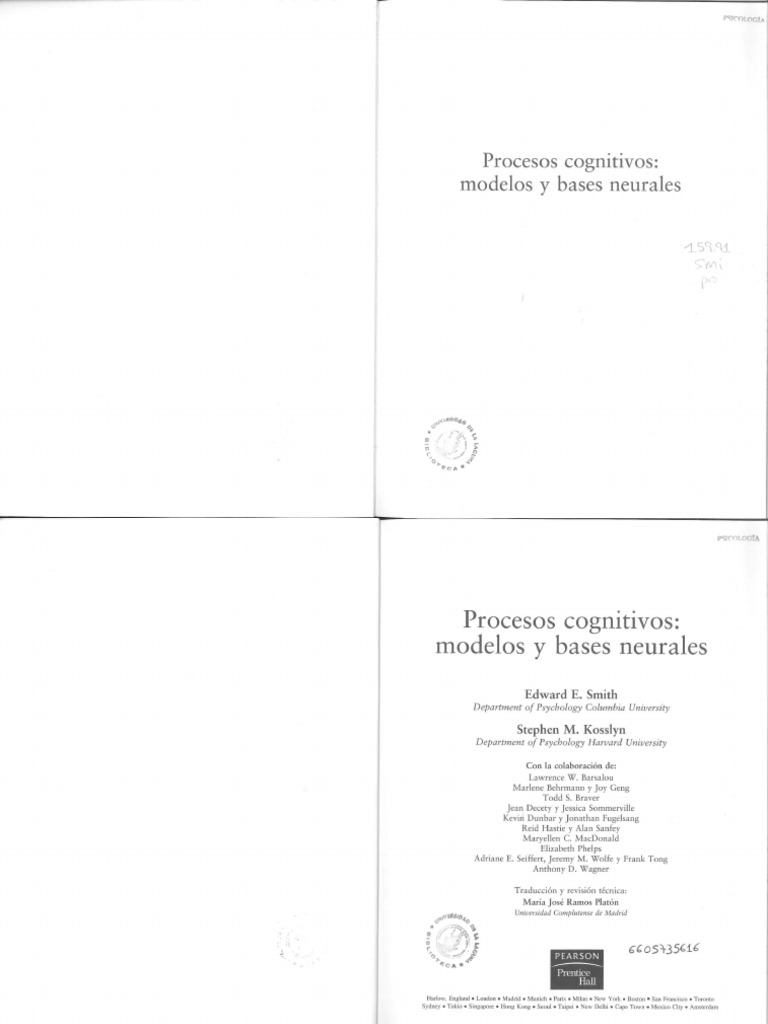 Procesos Cognitivos Modelos y Bases Neurales | PDF