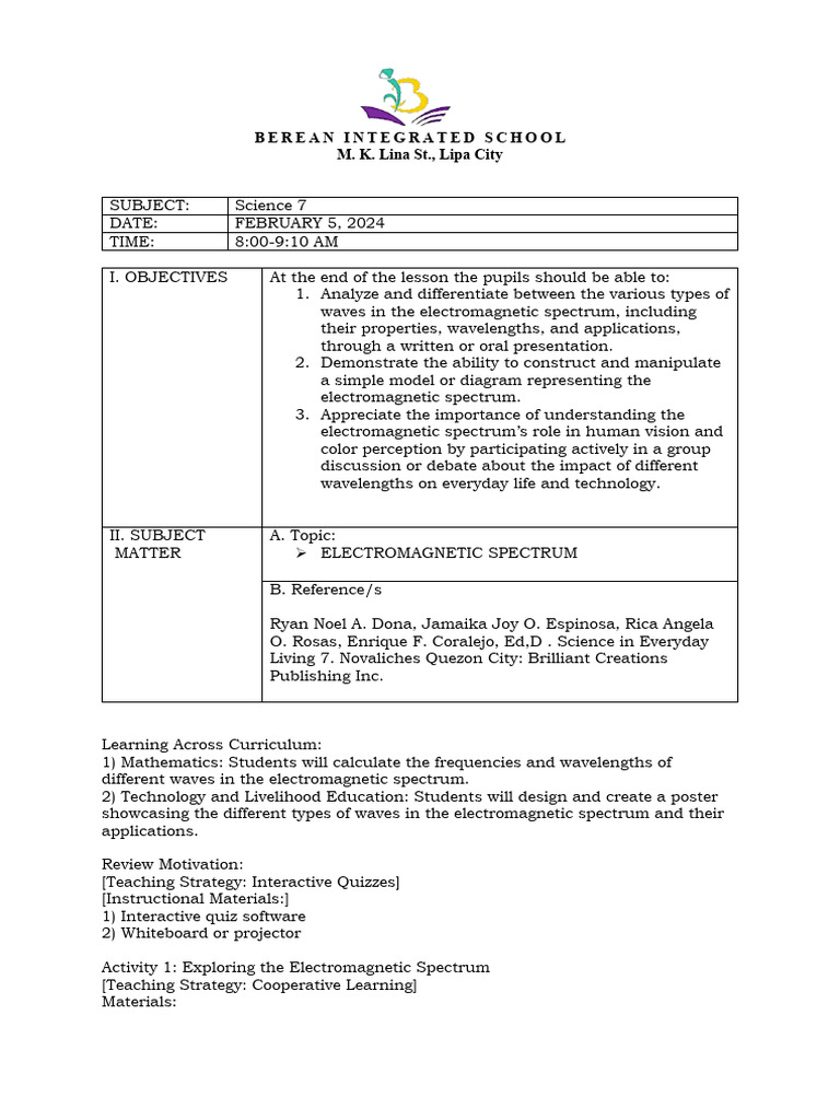 Understanding the Electromagnetic Spectrum | PDF | Electromagnetic ...