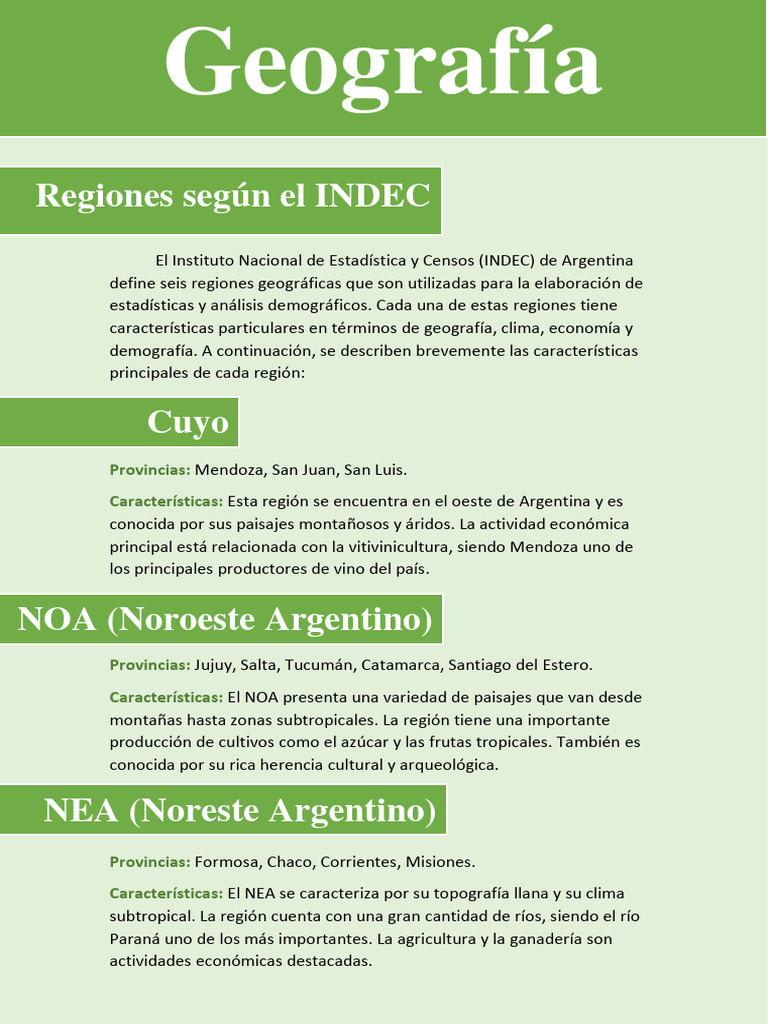 Regiones | PDF | Argentina | Ciencias de la Tierra