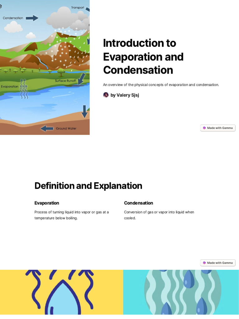 Introduction To: An Overview of The Physical Concepts of Evaporation ...