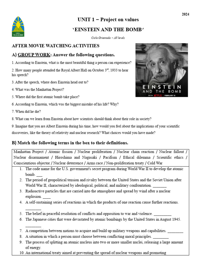 Einstein and The Bomb Docudrama | PDF | Nuclear Weapons | Albert Einstein