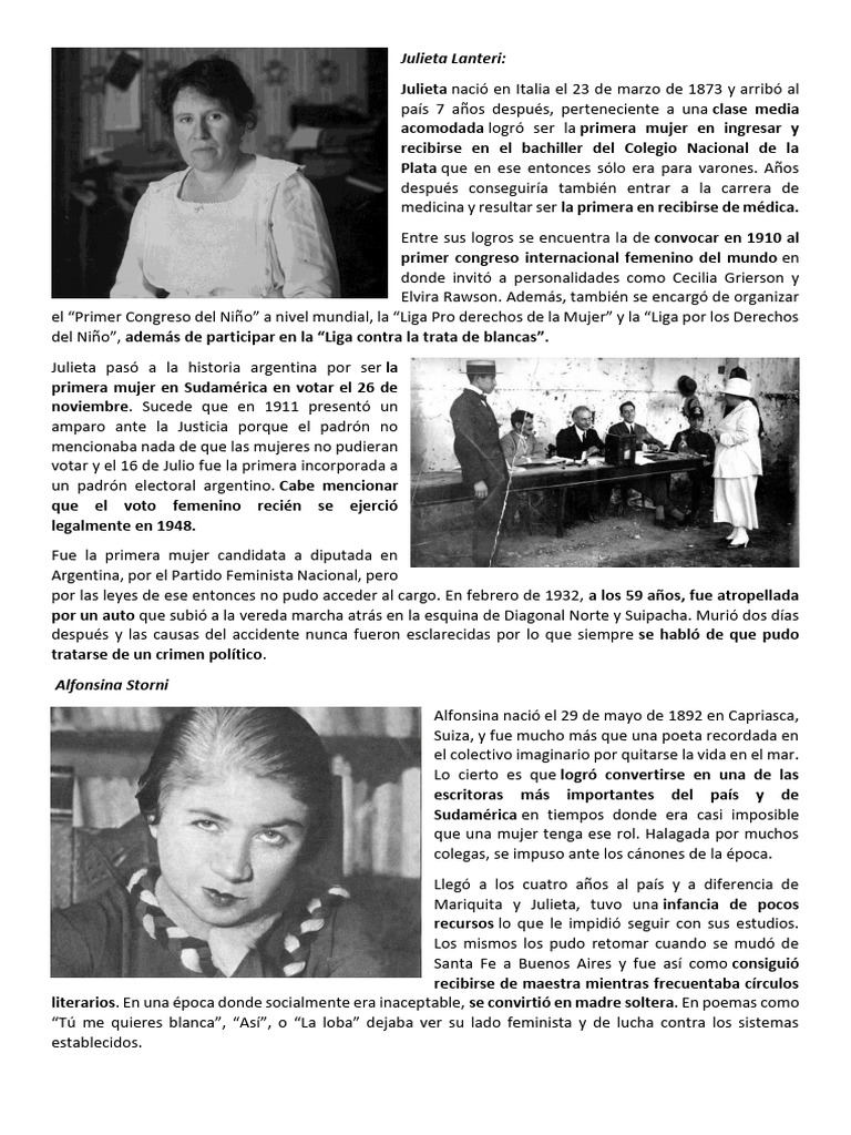 Mujeres que hicieron historia | PDF