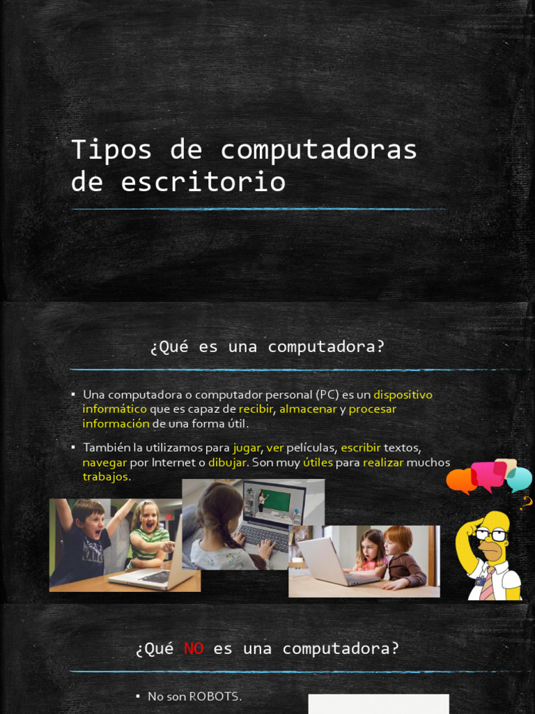 Tipos de Computadoras de Escritorio | PDF | Ordenador portátil ...