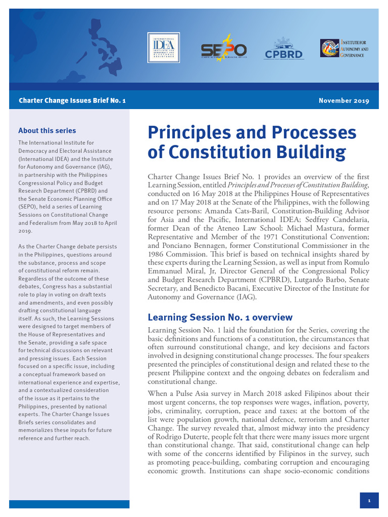 Principles of Constitution Building | PDF | Constitution ...