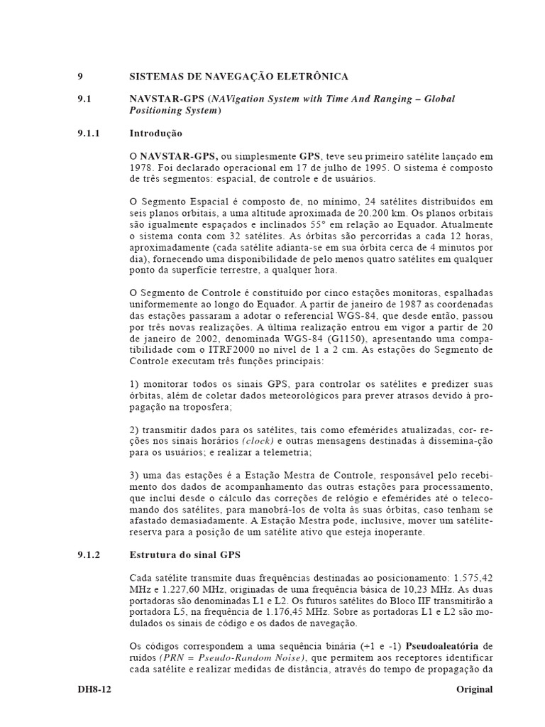 10 LAR Cap09 Sist Naveg Eletr | PDF | Sistema de Posicionamento Global (GPS) | Satélite
