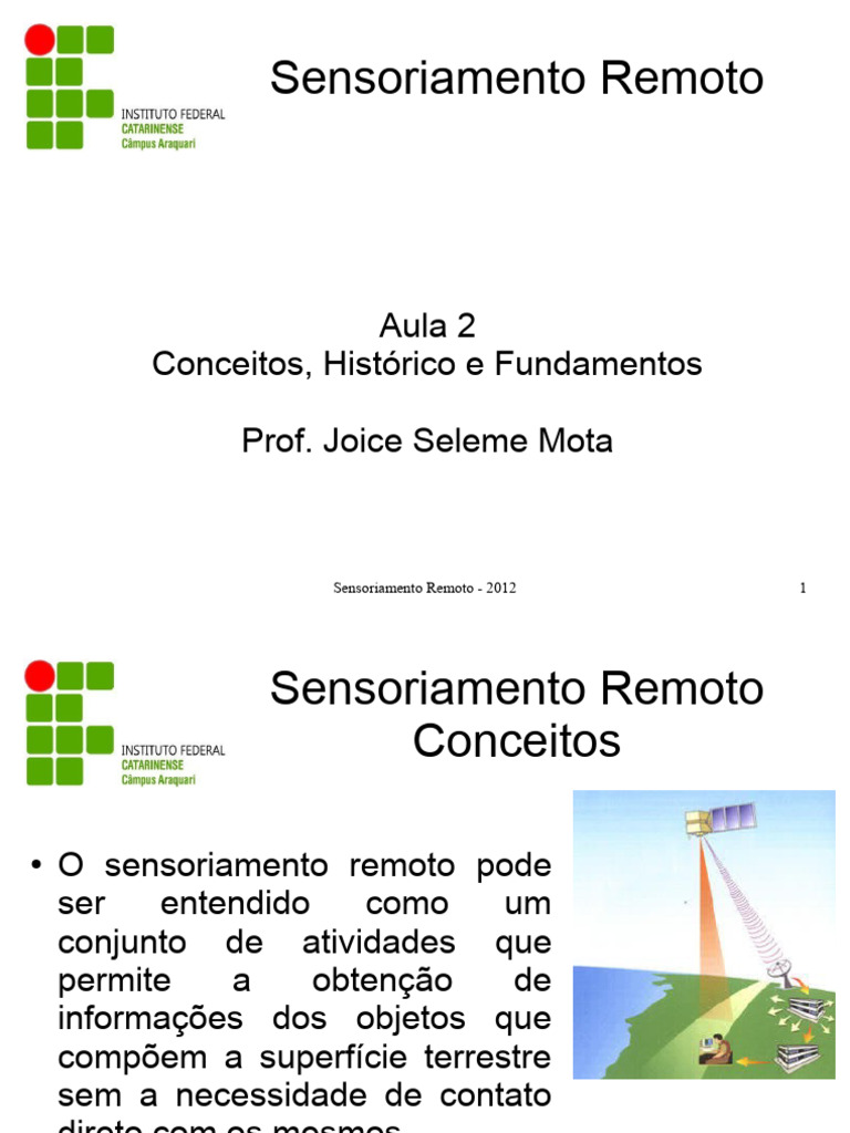Fundamentos do Sensoriamento Remoto | PDF | Sensoriamento remoto | Radar