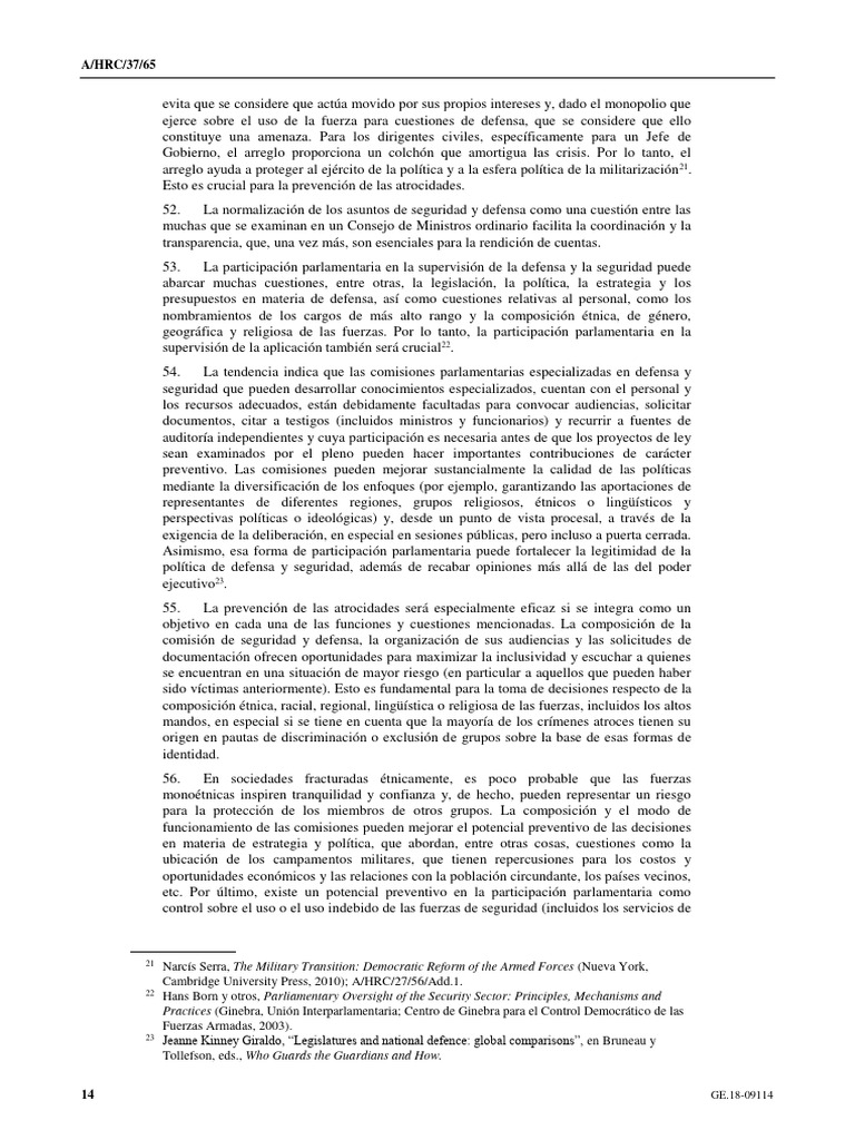 Supervisión Parlamentaria en Defensa y Seguridad | PDF | Sociedad civil ...