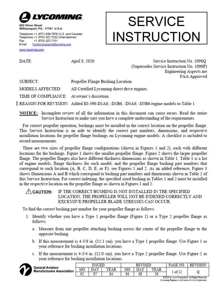 Propeller Flange Bushing Guide | PDF | Propeller | Rotating Machines