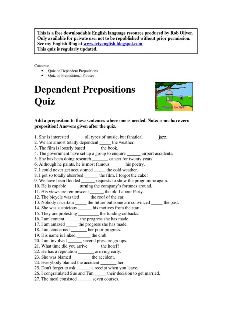 Dependent Prepositions | PDF | Career & Growth | Wellness