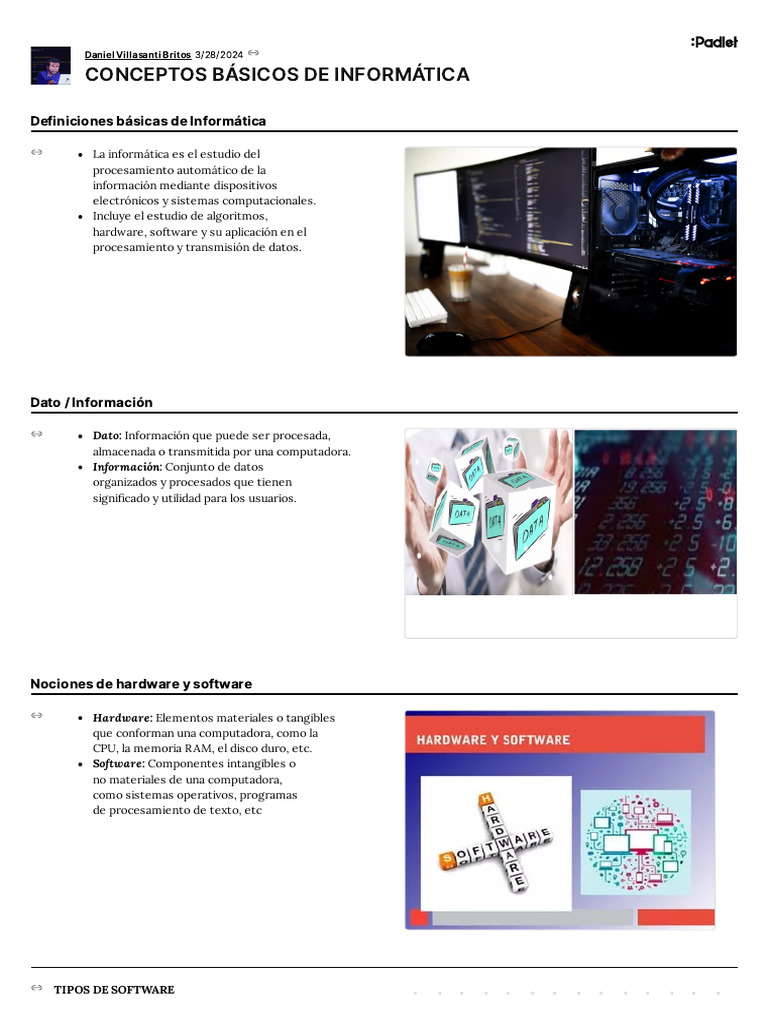 Conceptos Básicos de Informática | PDF | Hardware de la computadora | Periférico