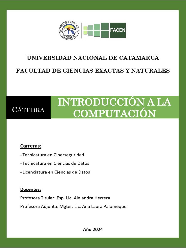 Clase 1 - Introduccion A La Computacion - Lic. Alejandra Herrera | PDF | Hardware de la ...