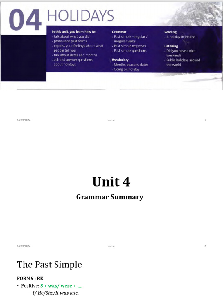 Grammar Unit 4 | PDF | Grammar | Language Families